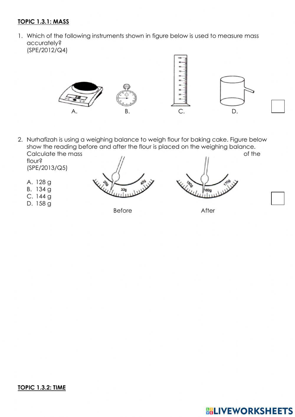 Chapter 1.31-1.32 worksheet | Live Worksheets