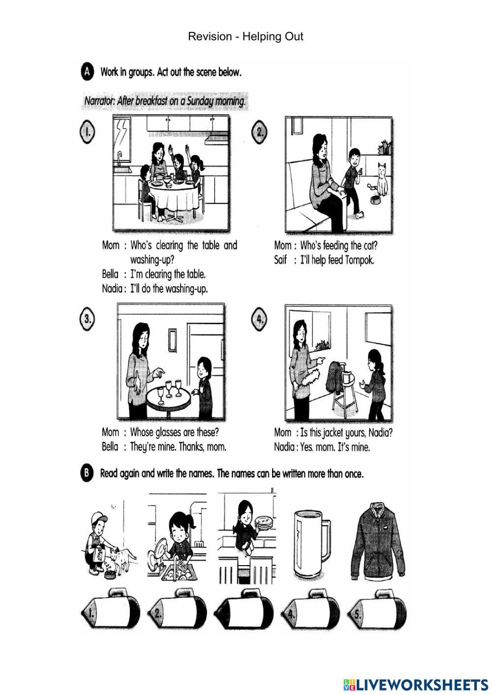 Revision-Helping Out online exercise for | Live Worksheets