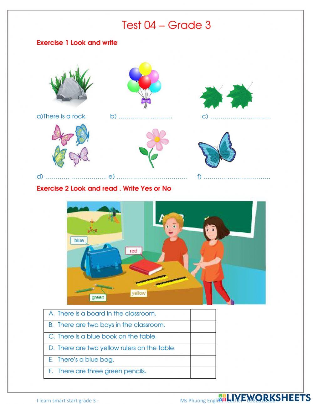 School online exercise for Grade 3 | Live Worksheets