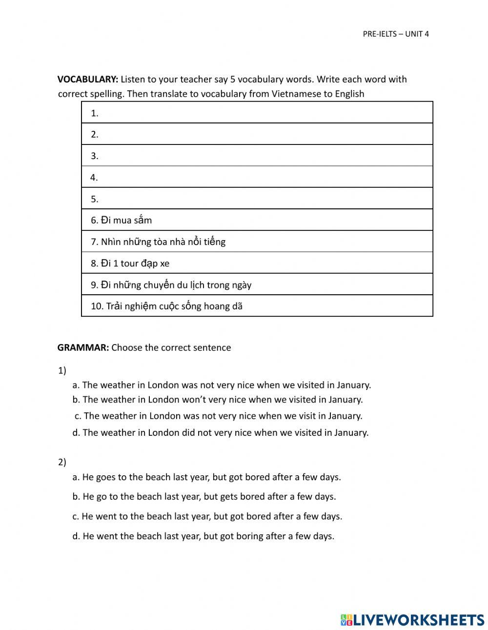 PI.KCQ.U4.KEY online exercise for | Live Worksheets