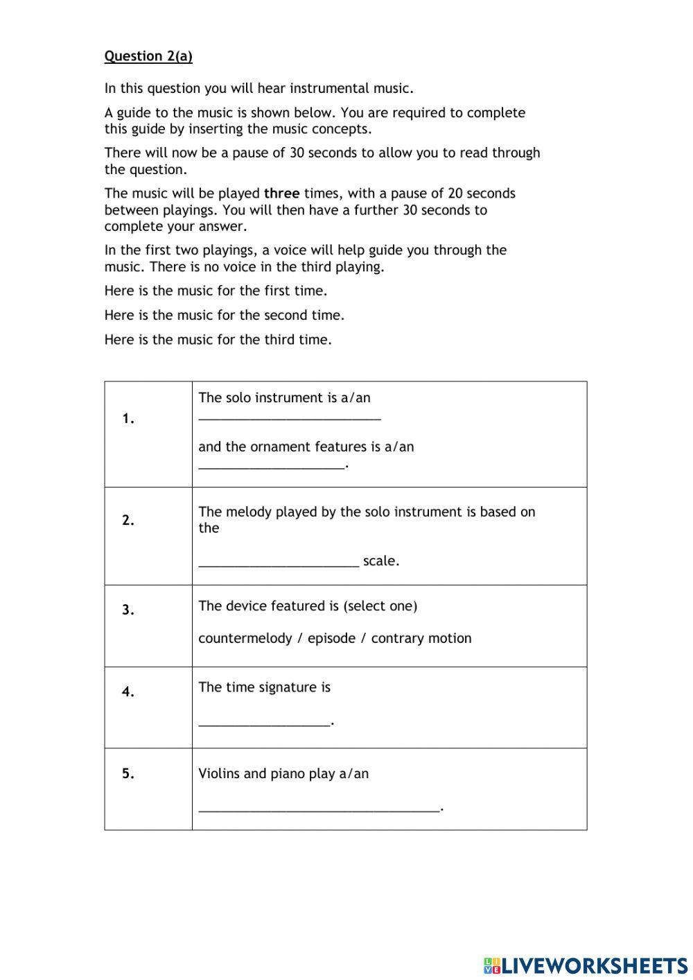 Higher questions 2a-e worksheet | Live Worksheets