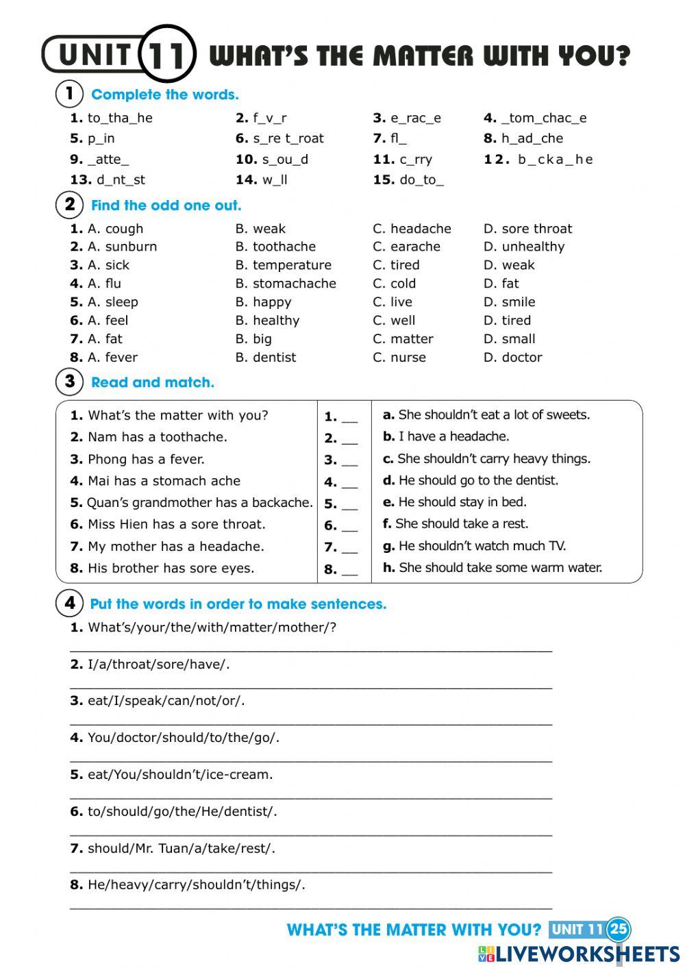 GRADE 5 UNIT 11 Online Exercise For Live Worksheets GRADE 5 UNIT 11 Online Exercise For Live Worksheets