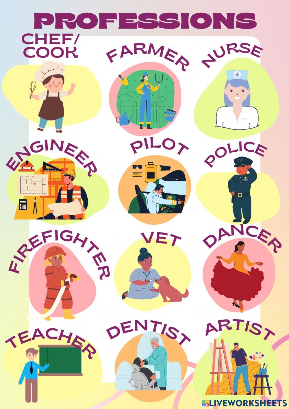 Professions 1768174 | aralem | Live Worksheets