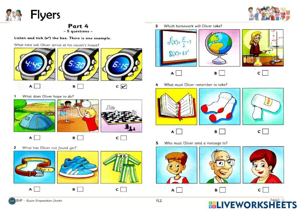 FLYERS LISTENIN… | Free Interactive Worksheets | 3537906