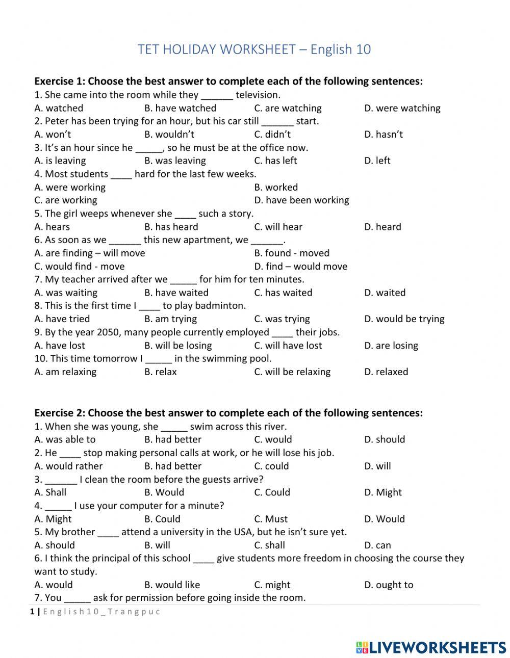 Tet Holiday Wor… | Free Interactive Worksheets | 1835236