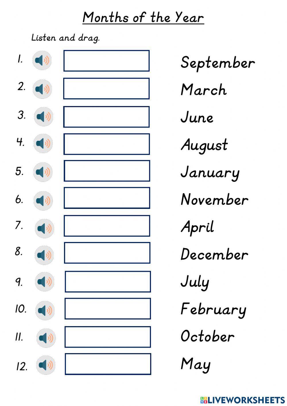 1835471 | Months of the year | AddAdam | LiveWorksheets