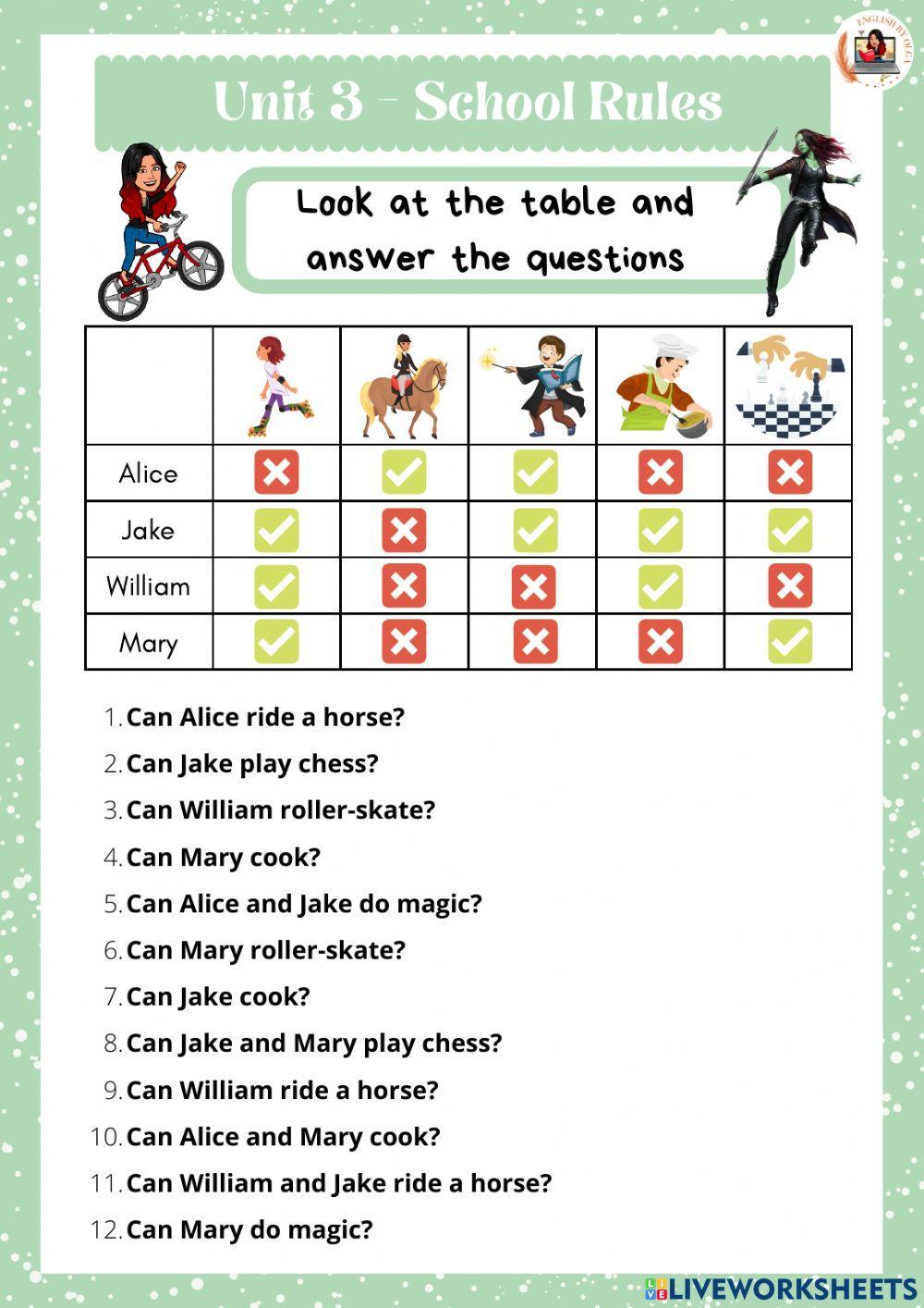 1835642 | 6th grade. Unit 3. Sheet 6 | Olga Maria Muñoz