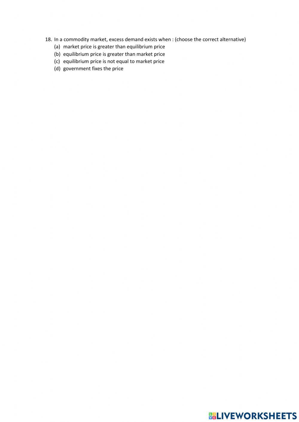 2704385 | Market Equilibrium under Perfect Competition