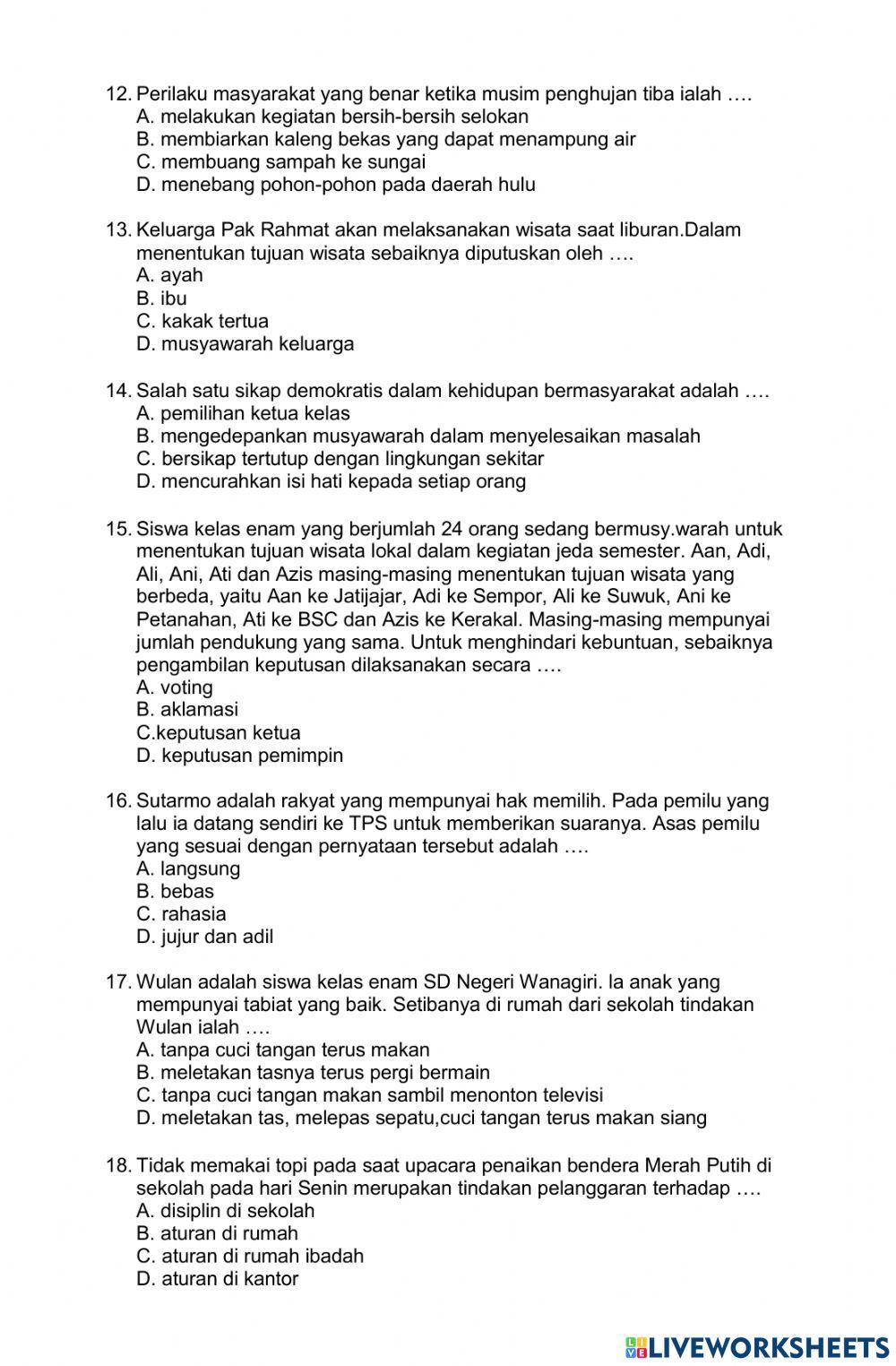 1836048 | Latihan Soal Ujian PPKn | Nendi Rohaendi