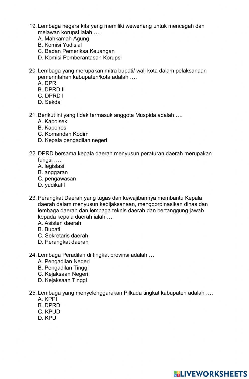 1836048 | Latihan Soal Ujian PPKn | Nendi Rohaendi