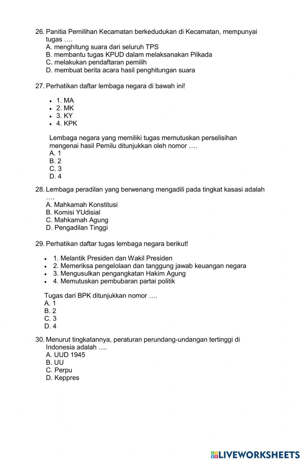 1836048 | Latihan Soal Ujian PPKn | Nendi Rohaendi