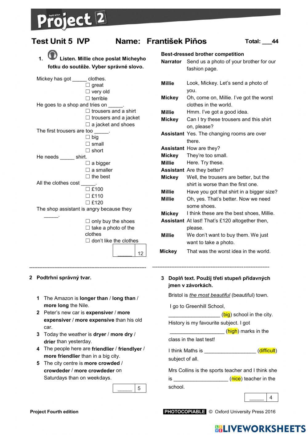 Project 2 Unit … | Free Interactive Worksheets | 6823217