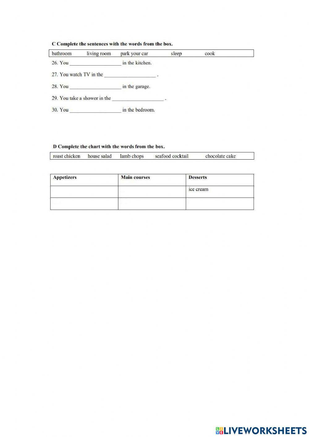 Review online exercise for A1 | Live Worksheets