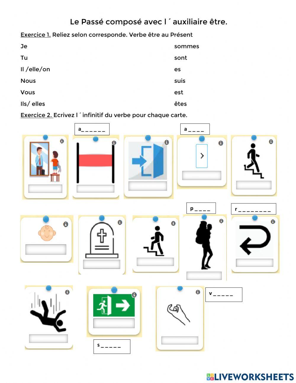 Passé Composé. Révision online exercise for | Live Worksheets