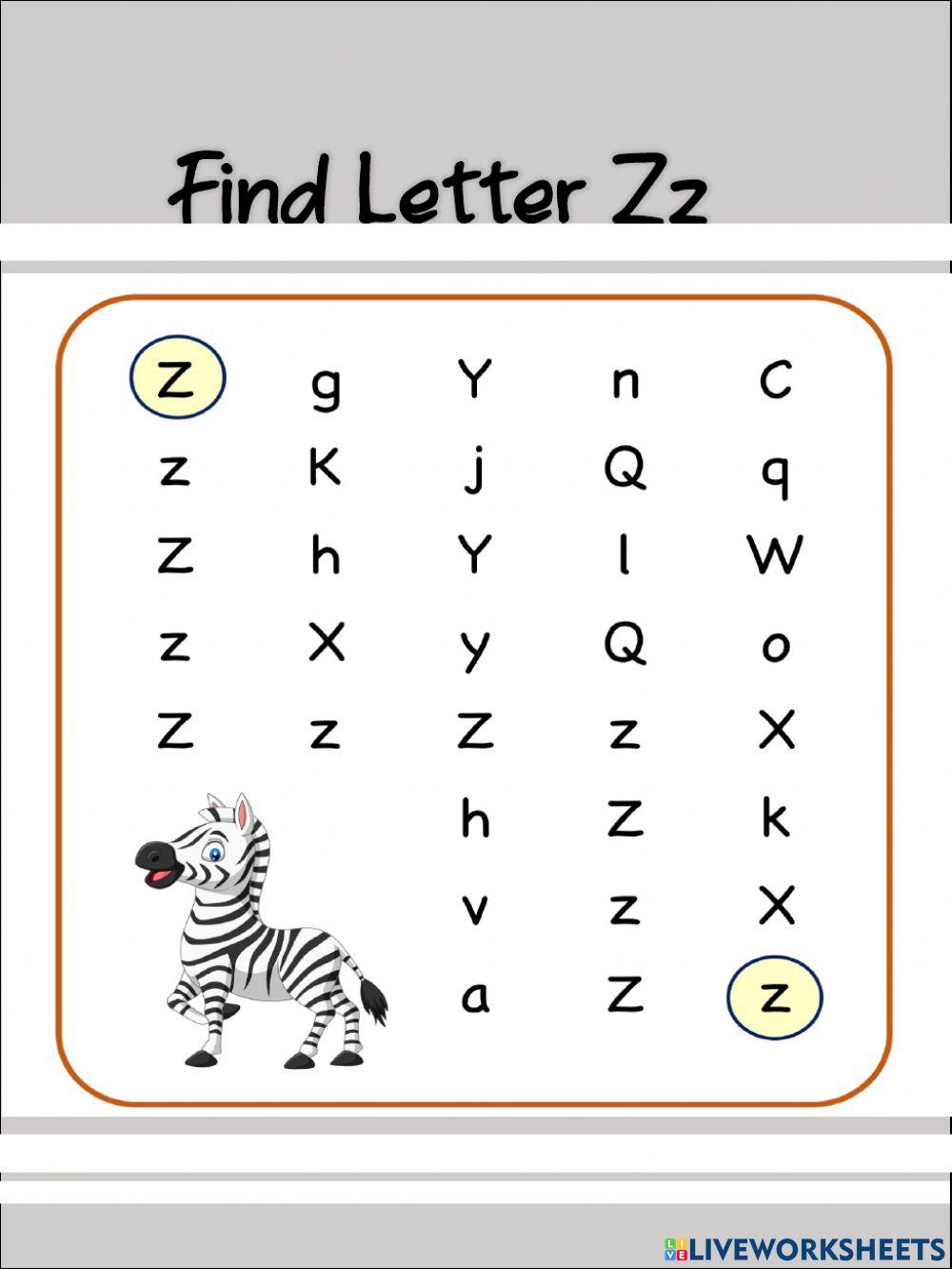 z online exercise for | Live Worksheets