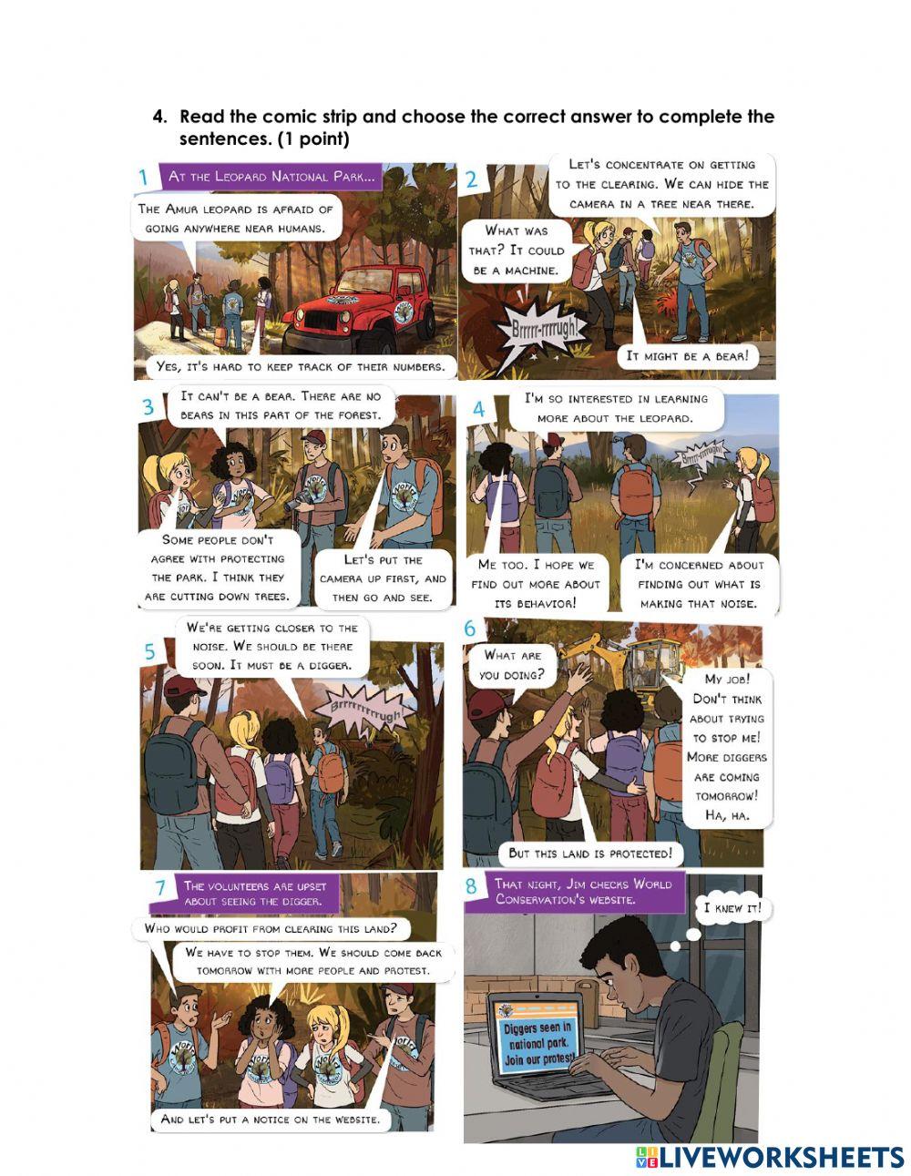 7th Grade - Lan… | Free Interactive Worksheets | 2706022