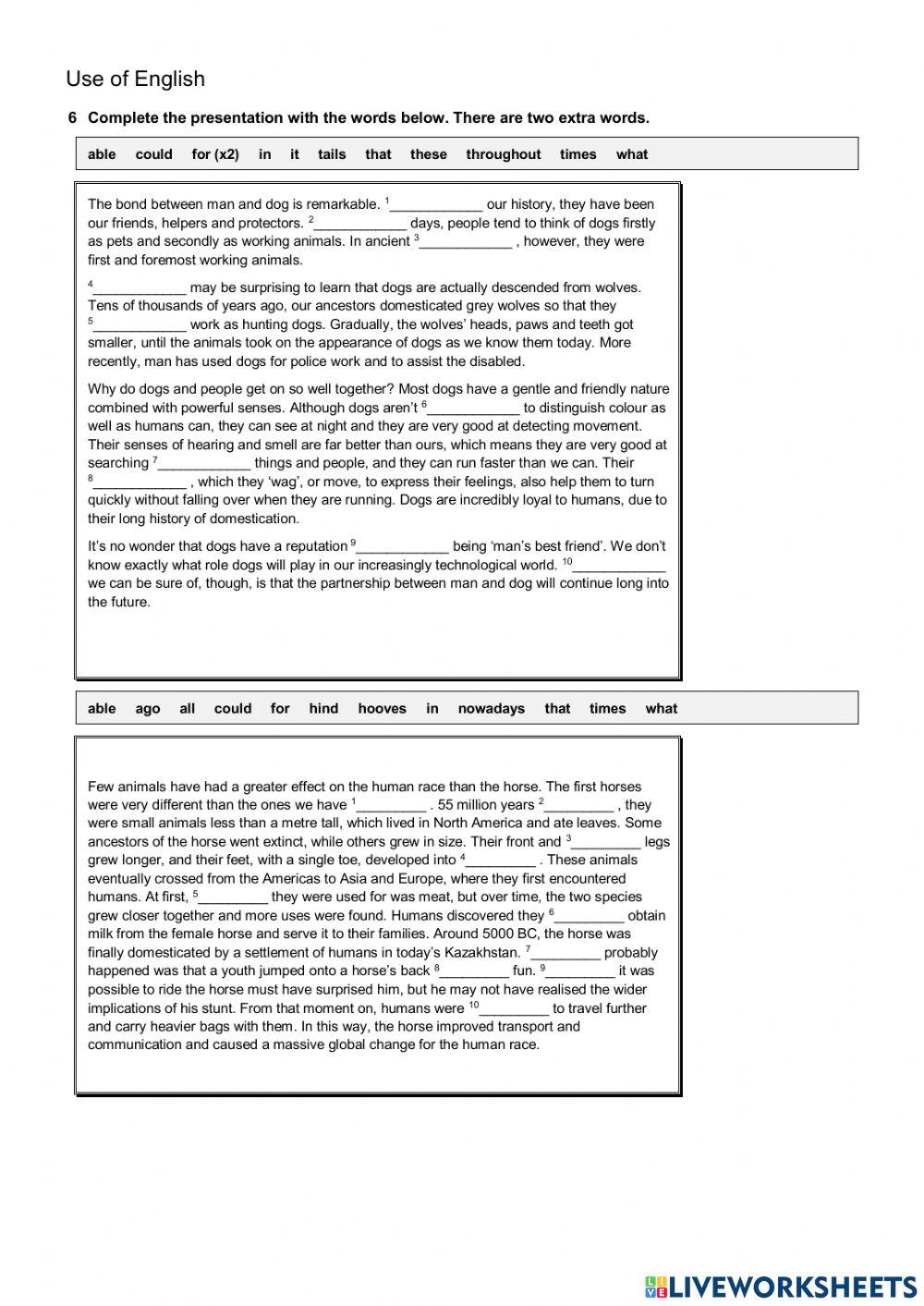 B2 Grammar online exercise for | Live Worksheets