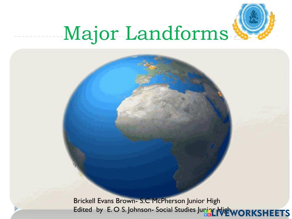 LANDFORM NOTES online exercise for | Live Worksheets