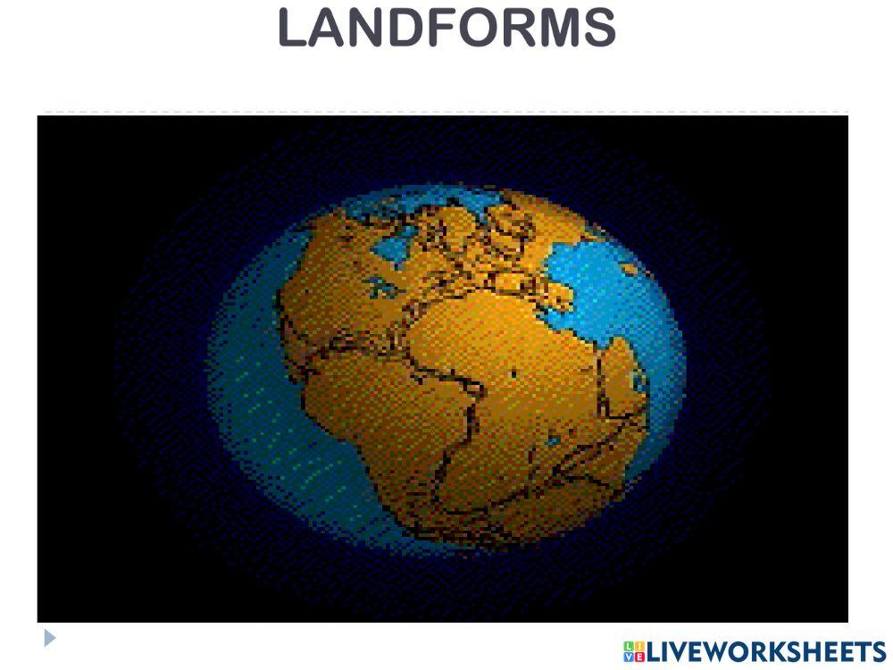 LANDFORM NOTES online exercise for | Live Worksheets