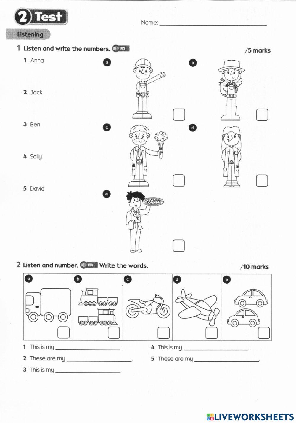 Bright Ideas 2 Test 2 online exercise for | Live Worksheets