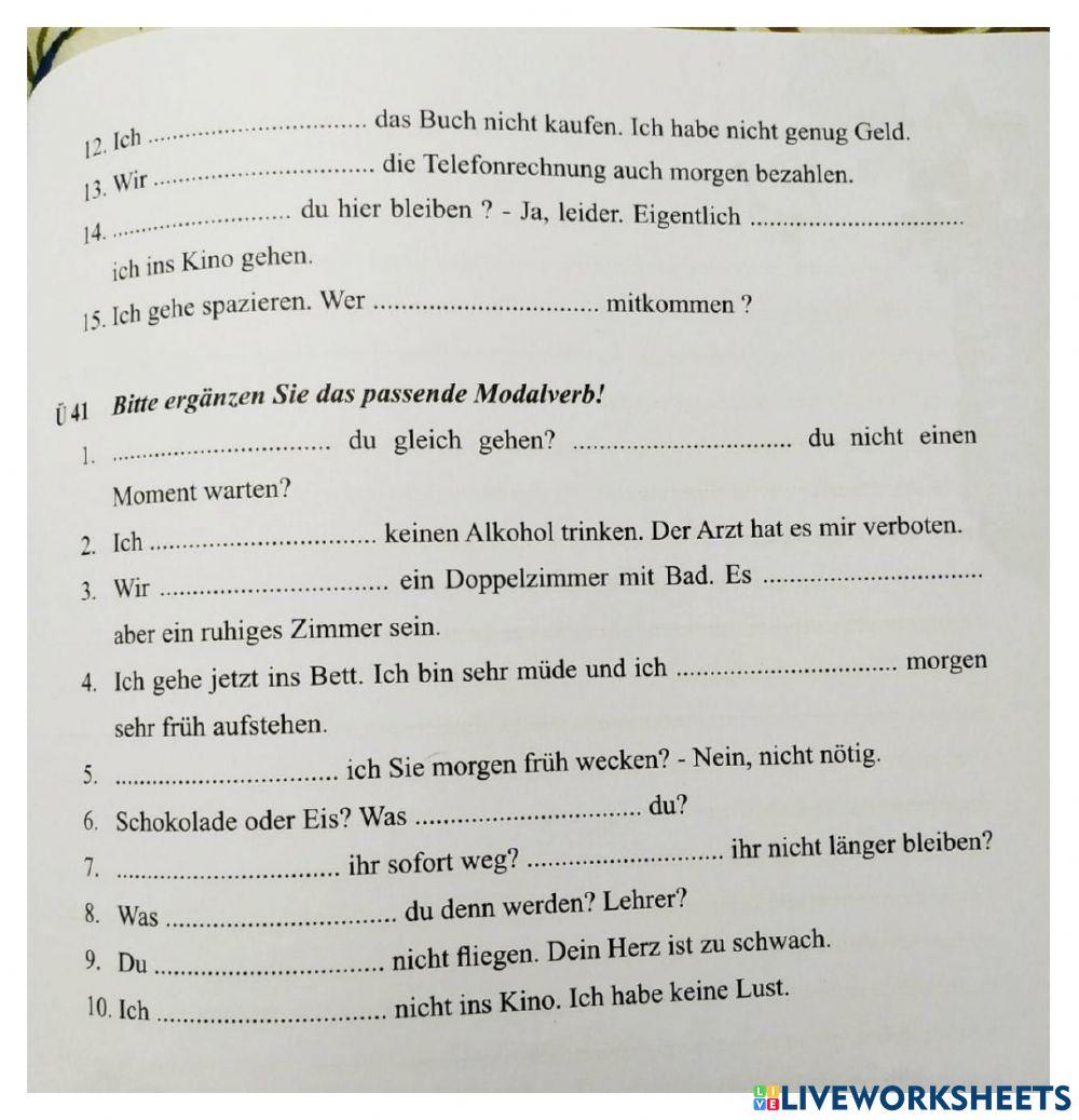 Modalverben | Free Interactive Worksheets | 1838810