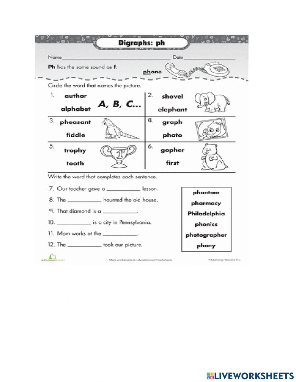 4073031 | ph words | Vinetta Benoit | LiveWorksheets