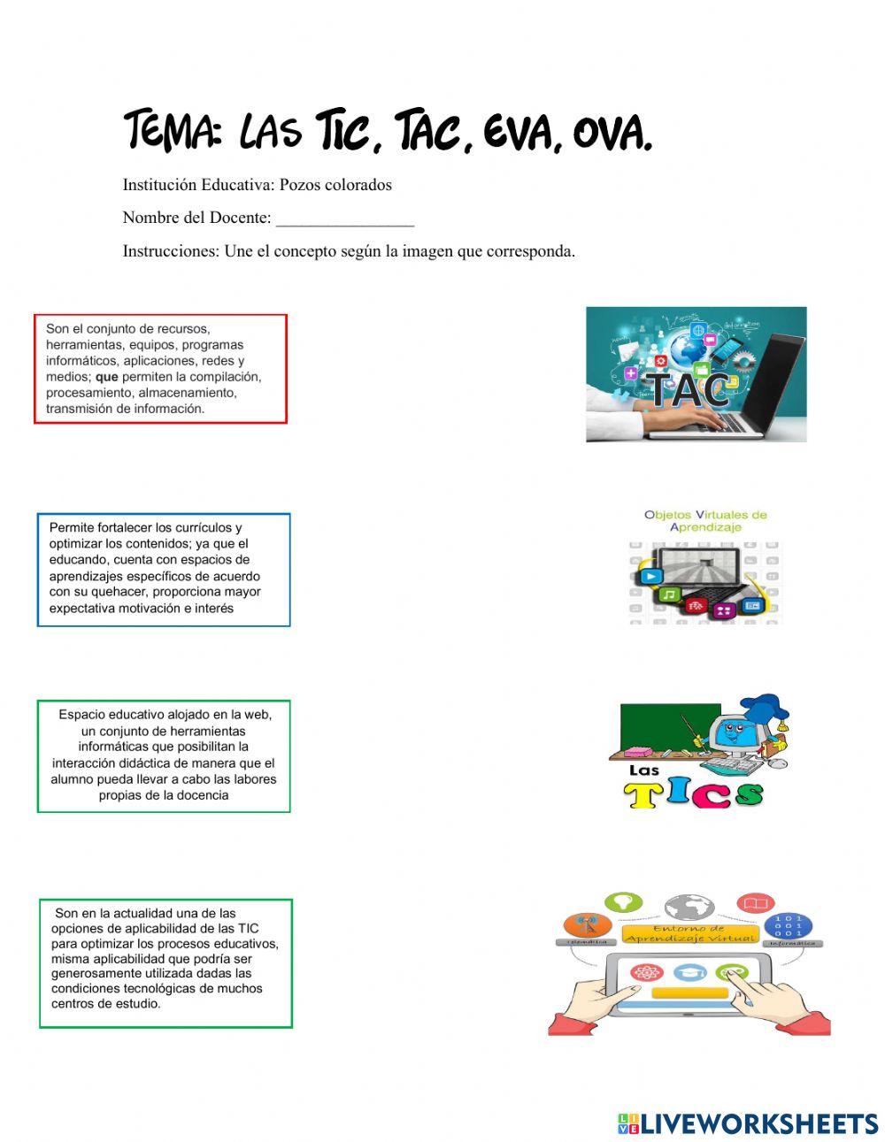 Las tic, tac, eva, ova. worksheet | Live Worksheets