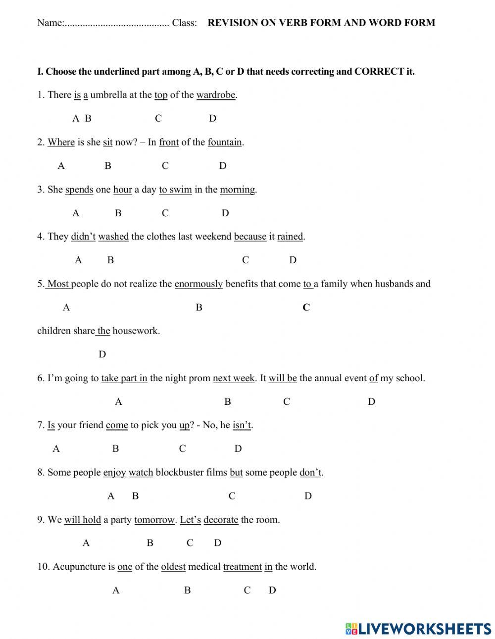 1769184 | Verb form & word form | xthao1671983