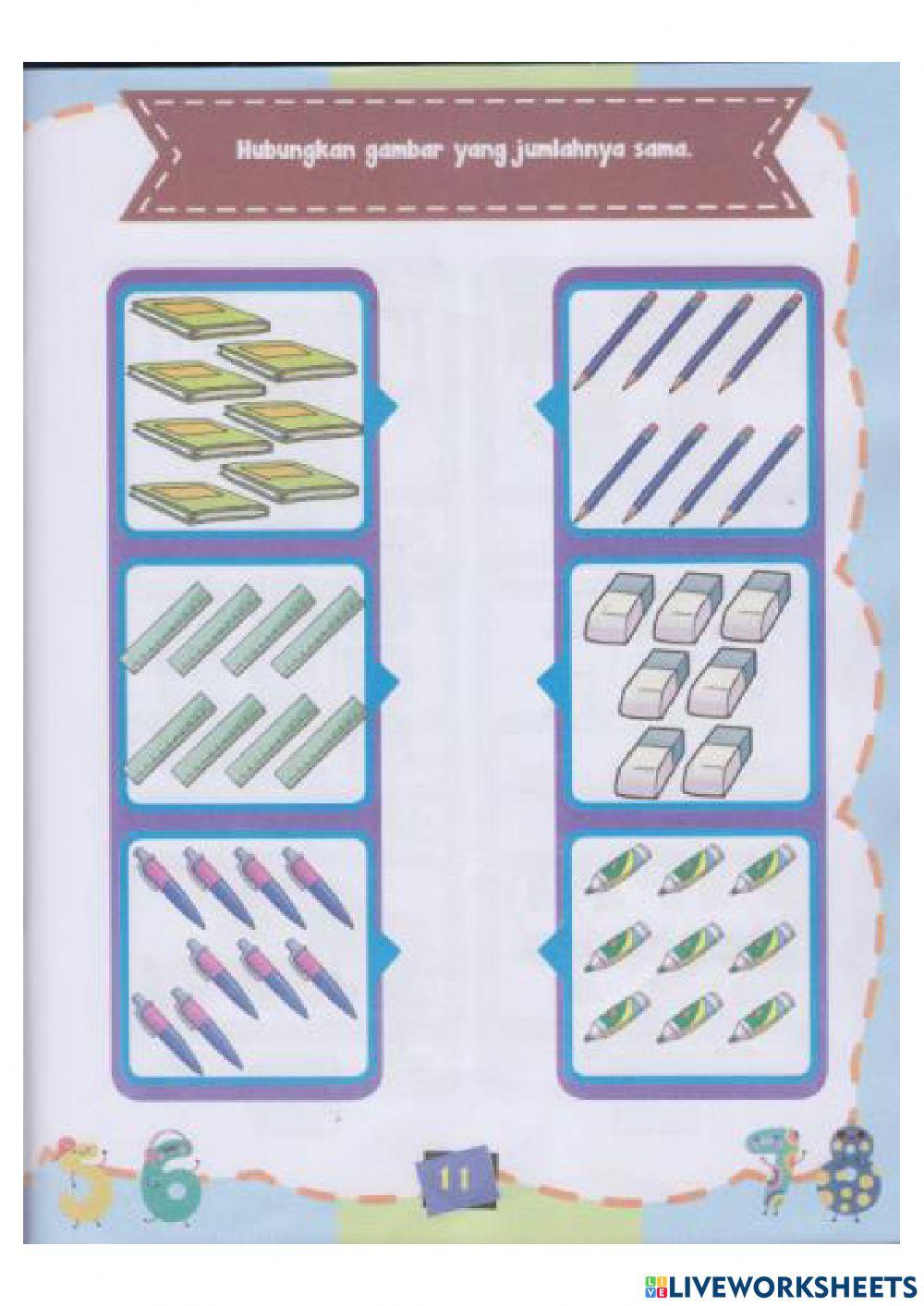 Belajar Berhitung dan Angka worksheet | Live Worksheets