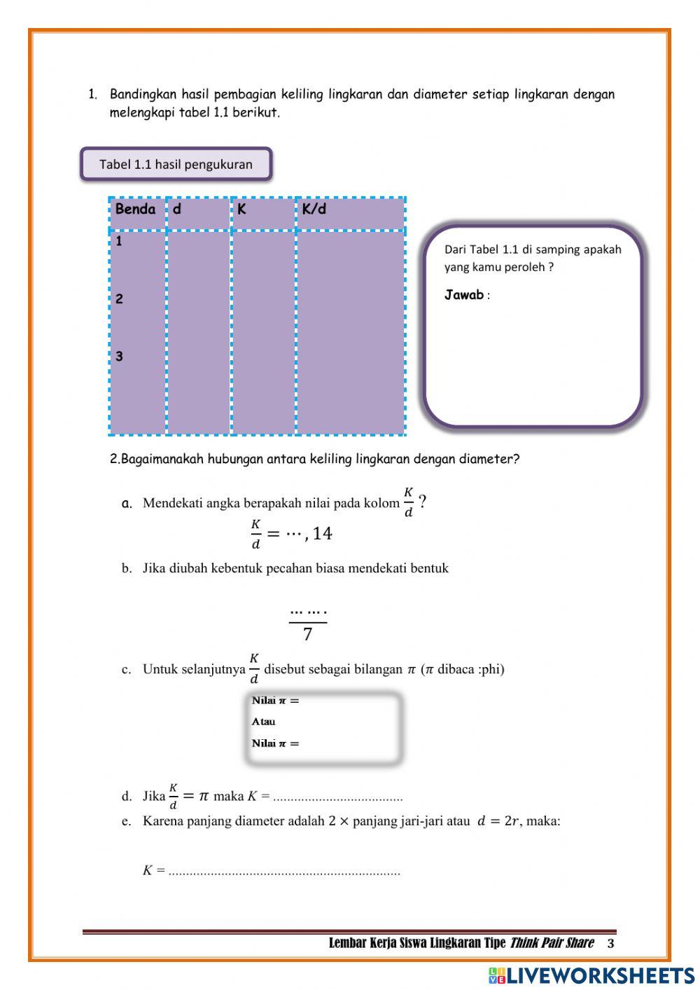 Menentukan nilai phi dan rumus keliling lingkaran 2657935