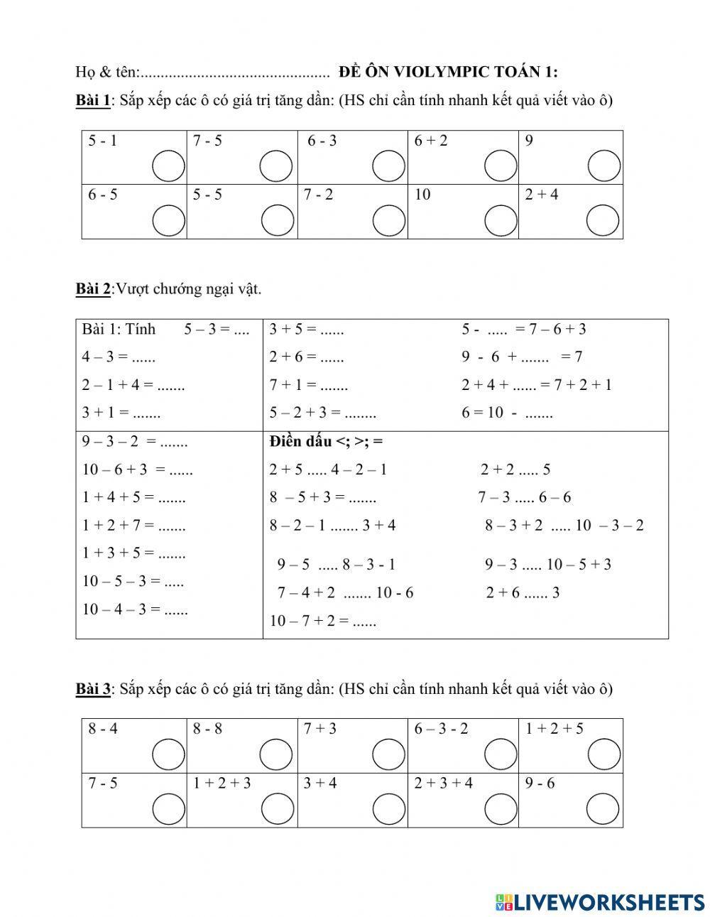 Ôn toán violympic | Ngô Thị Phương Duyên | Live