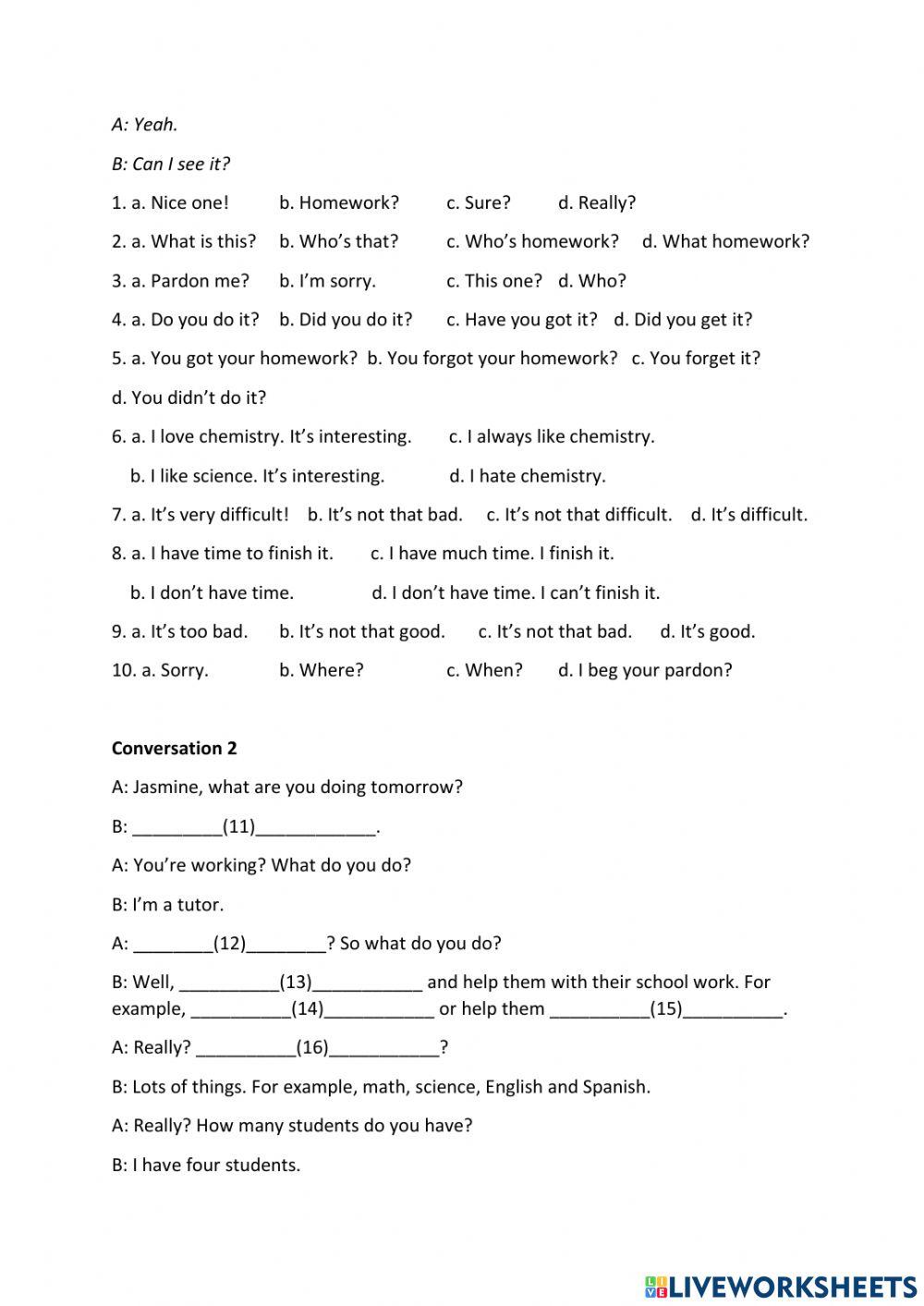 M4 Midterm Examination for Second Semester online exercise for | Live Worksheets