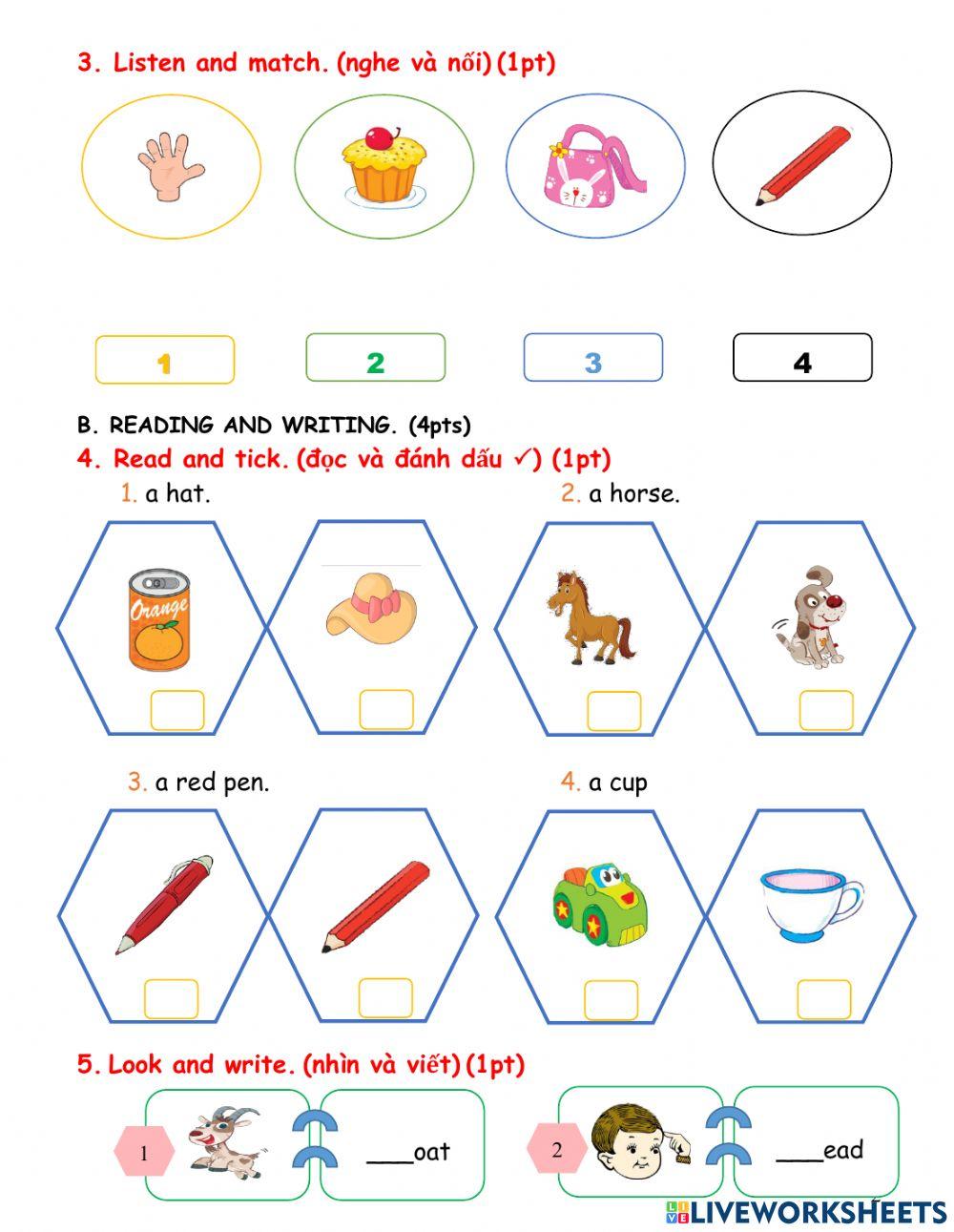 Test 1 grade 1 online exercise for | Live Worksheets