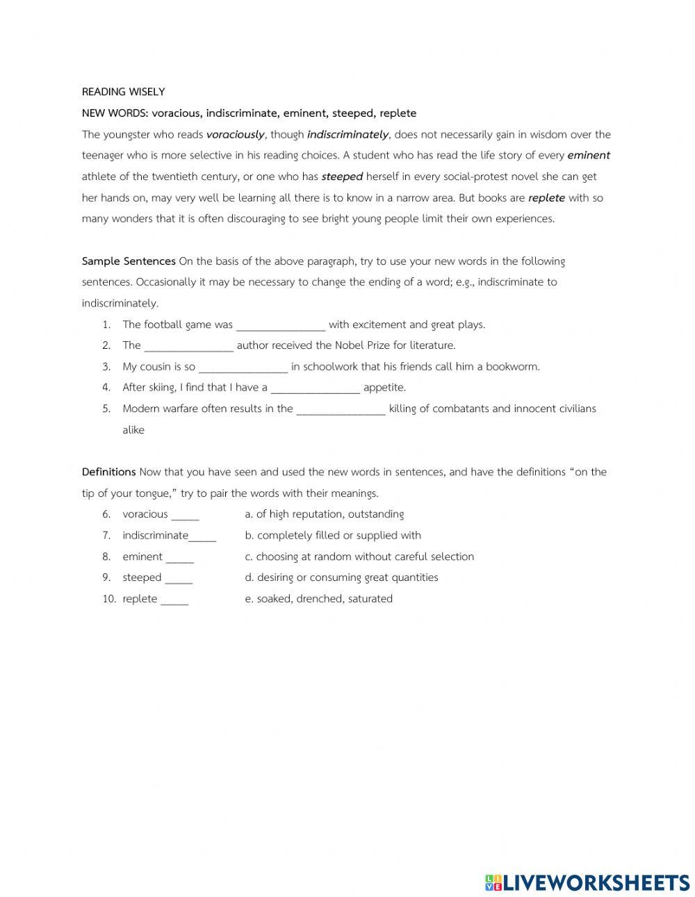 4085688 | Vocabulary Skill (Academic) Lesson 1