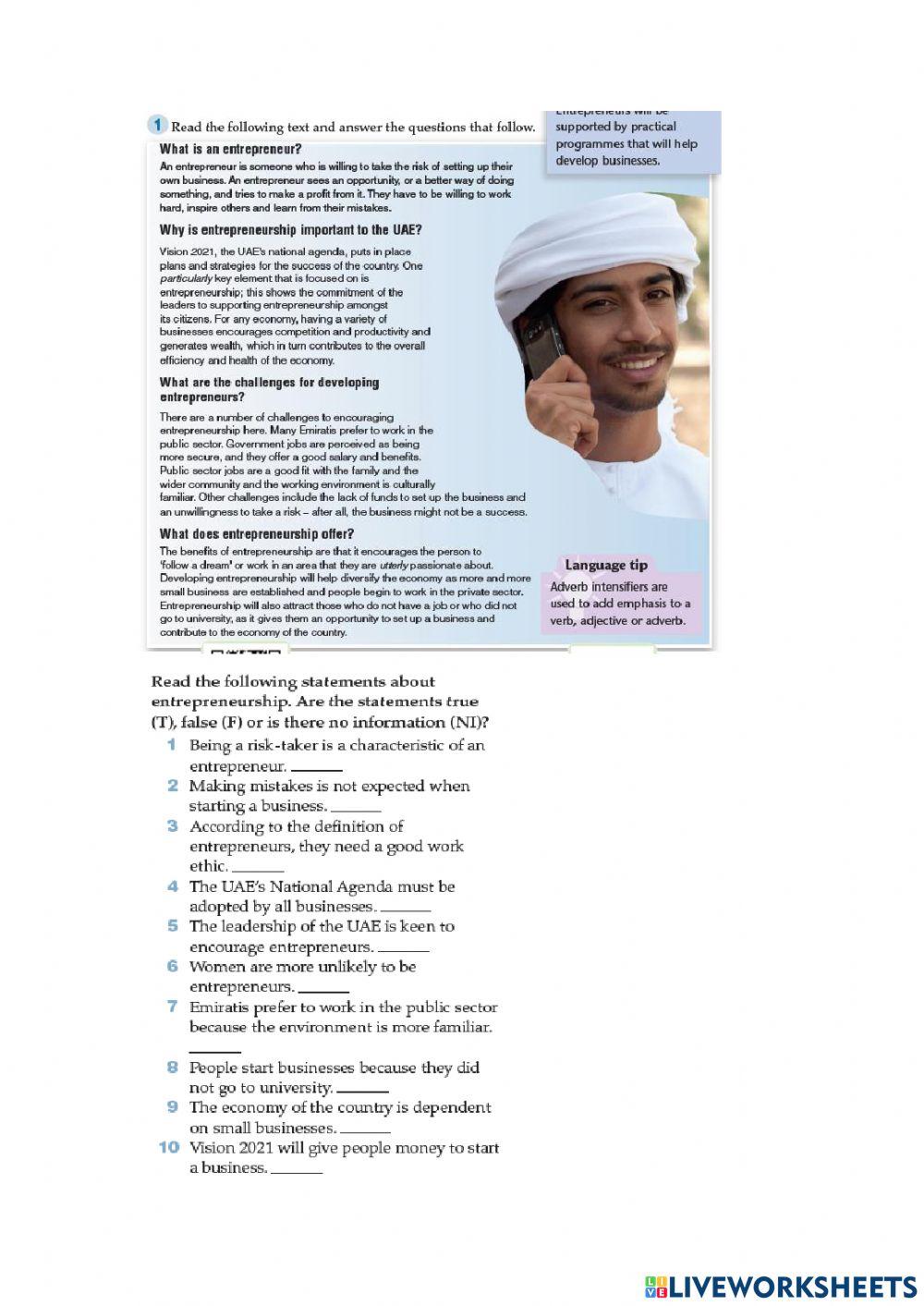 Reading Comprehension online exercise for 11 | Live Worksheets