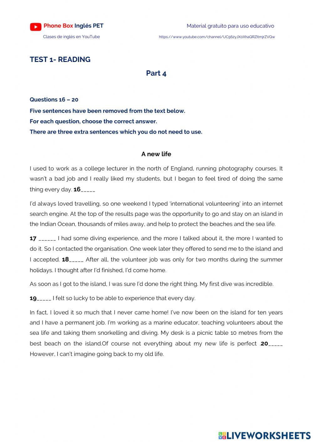 1770813 | PET.Test 1.Reading Part 4 | Phone_Box_PET