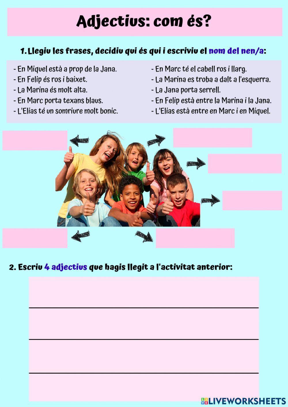 Adjectius 1770840 | Nereamst | Live Worksheets