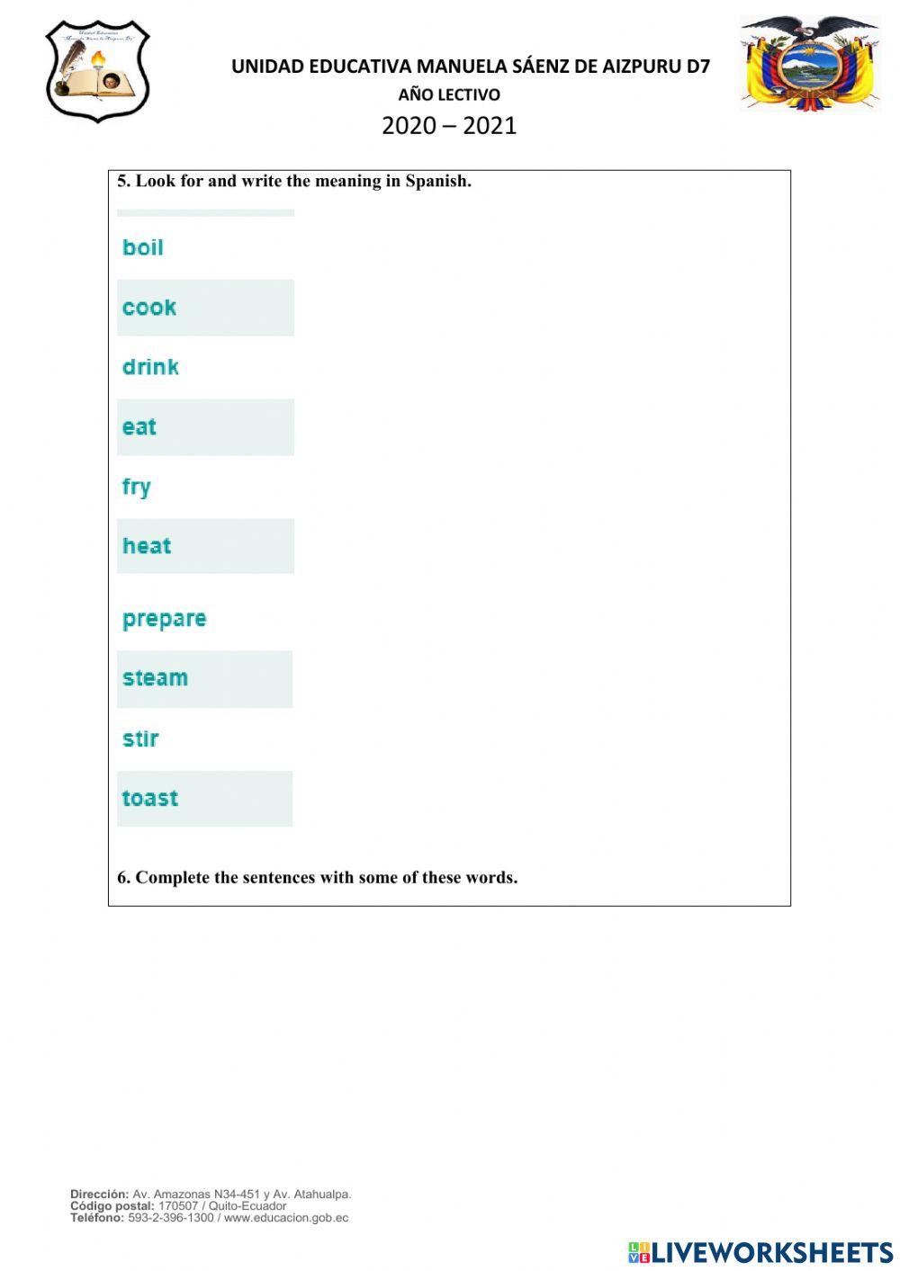 Nouns online exercise for 9th EGB | Live Worksheets