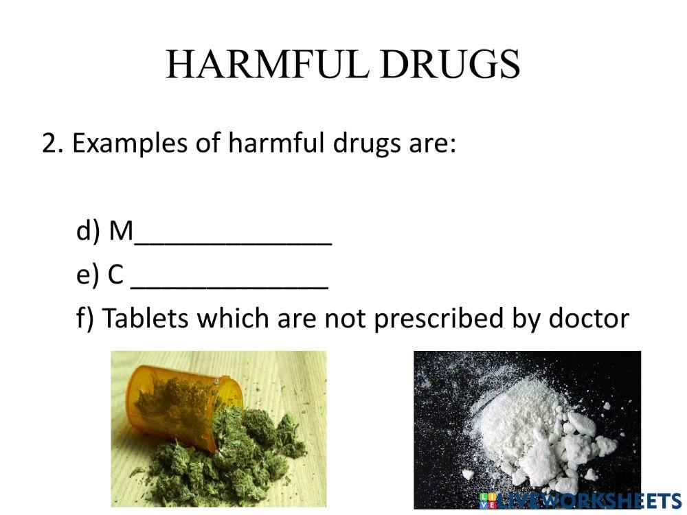 drugs- week 1 lesson 1 online exercise for | Live Worksheets