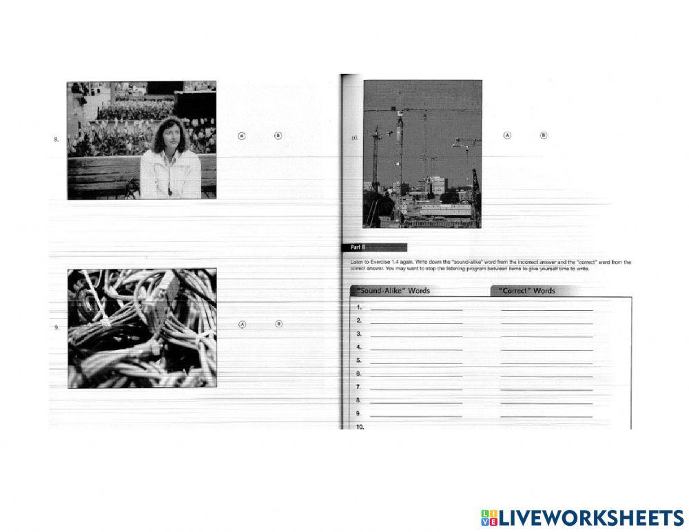 TOEIC Part 1 online worksheet | Live Worksheets