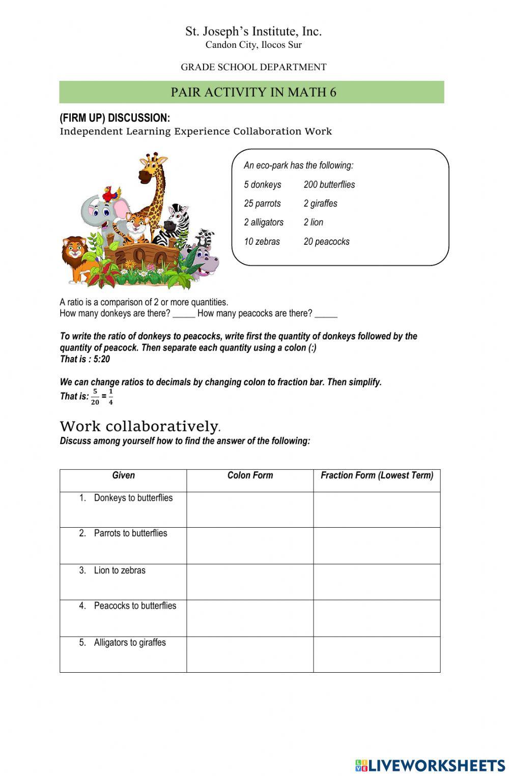 Lw worksheet | Live Worksheets