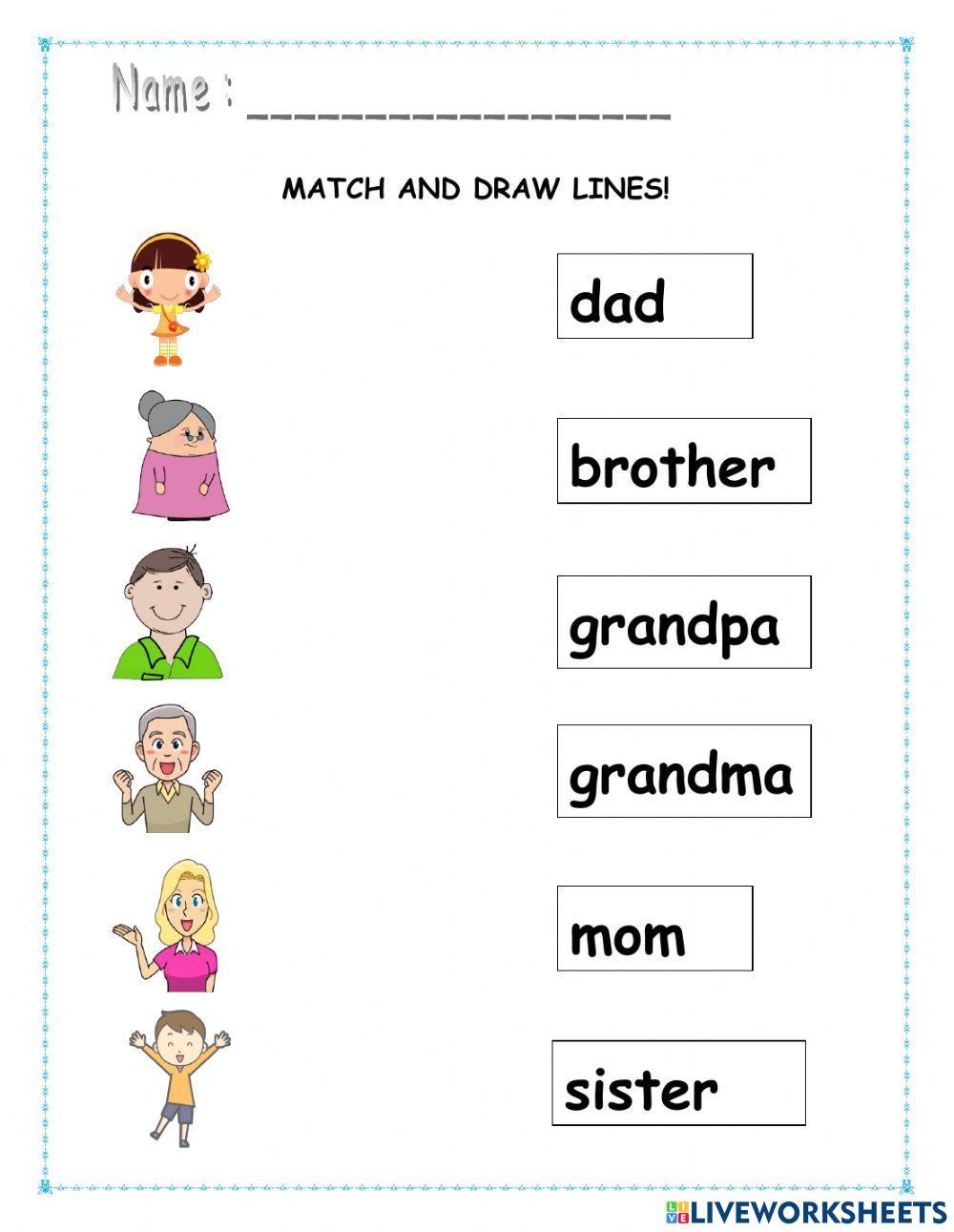 family online exercise for | Live Worksheets