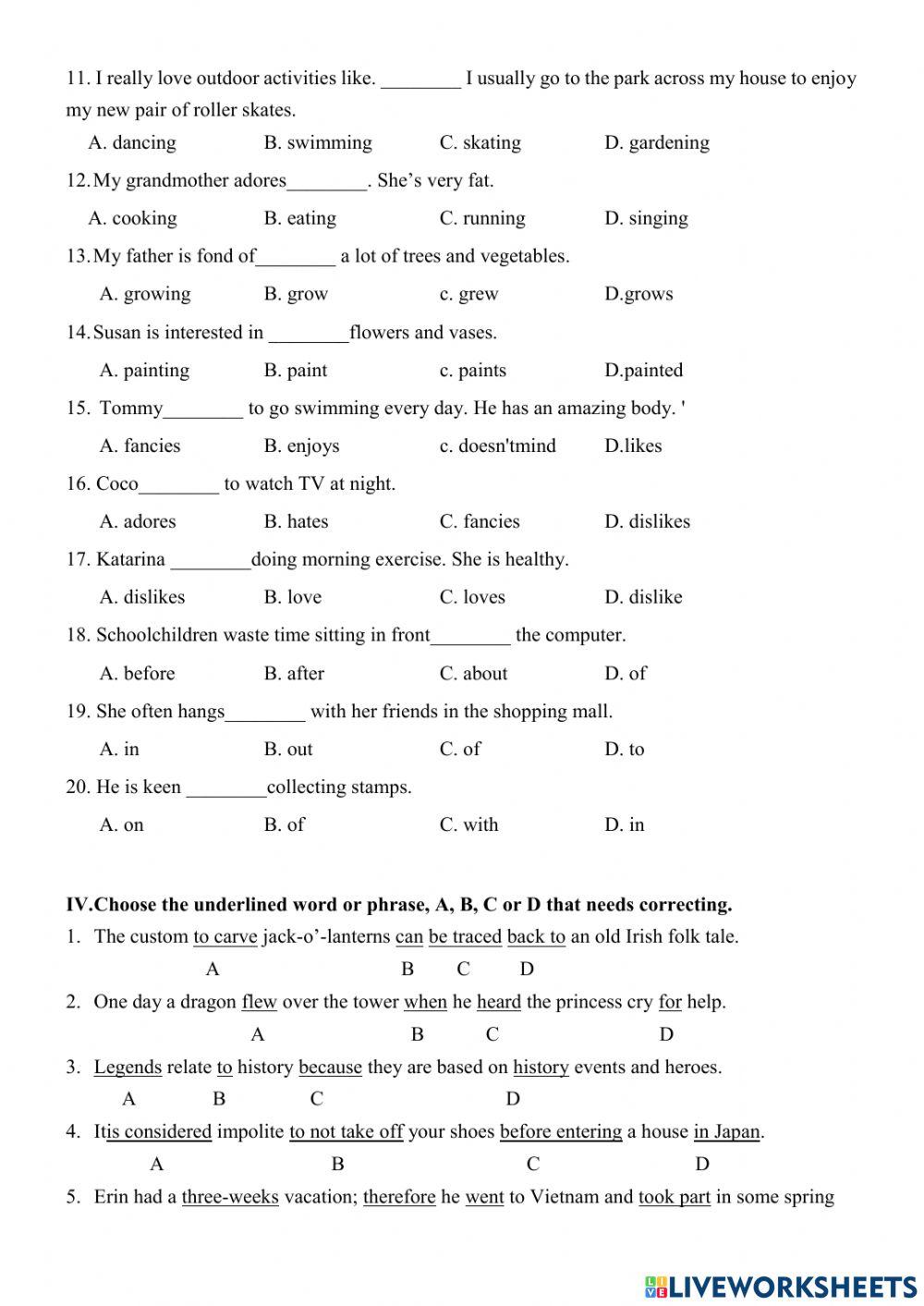 Review grade 8 worksheet | Live Worksheets