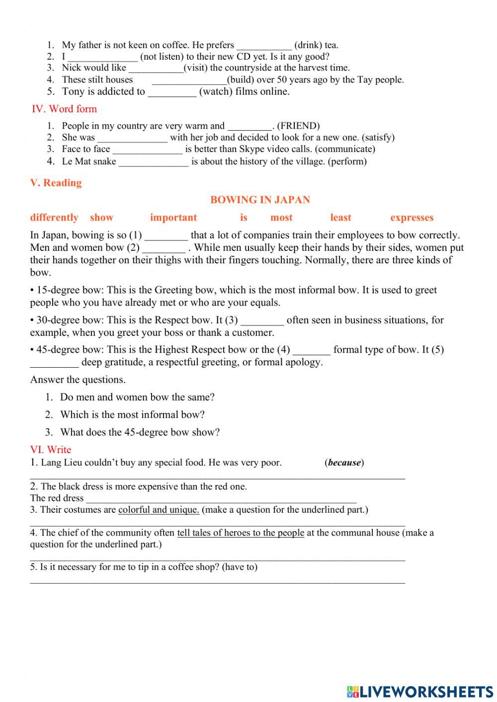 E8 - first term revision 6 1772615 | Ho Thi Tram Anh