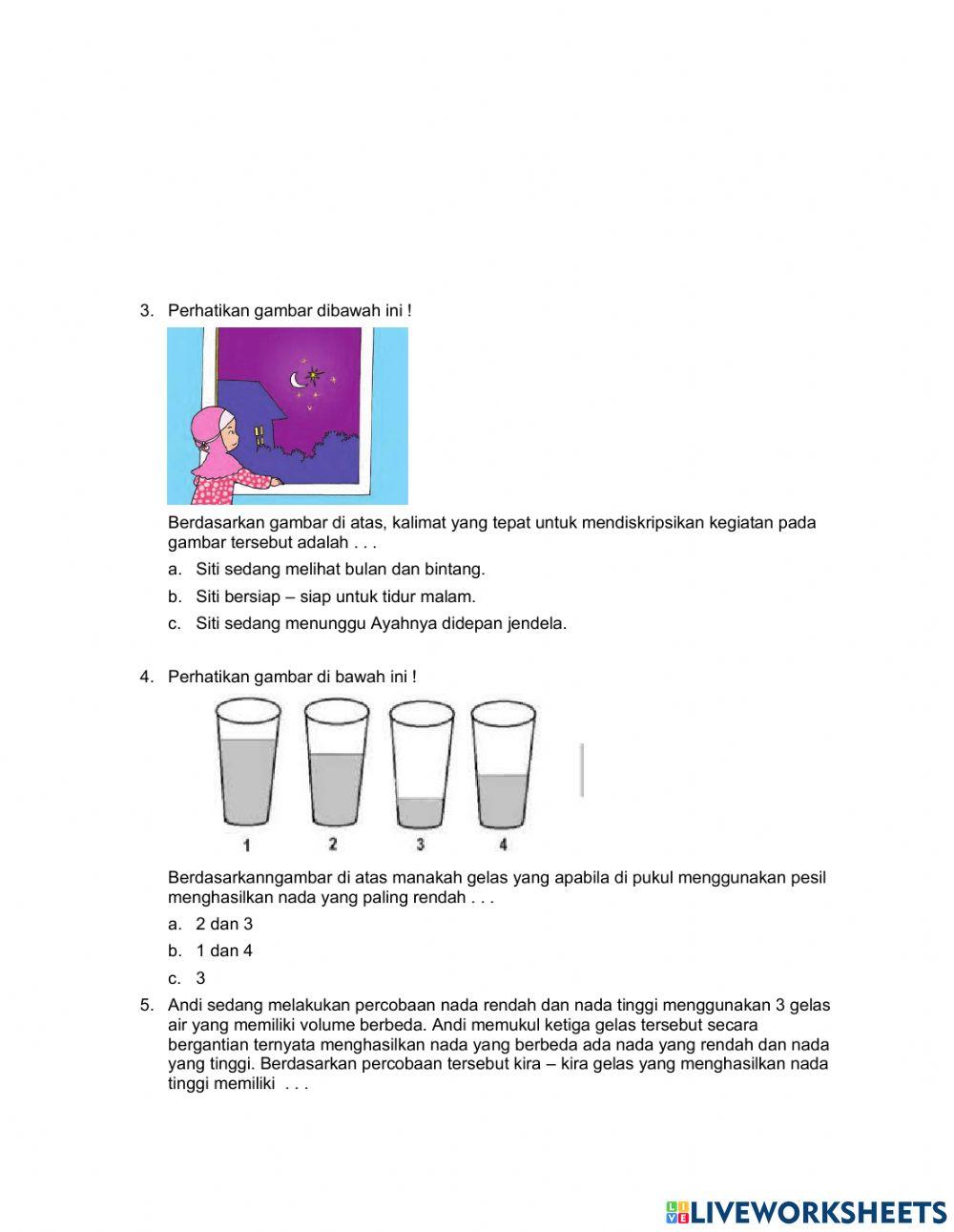 Soal Penilaian Harian | Live Worksheets