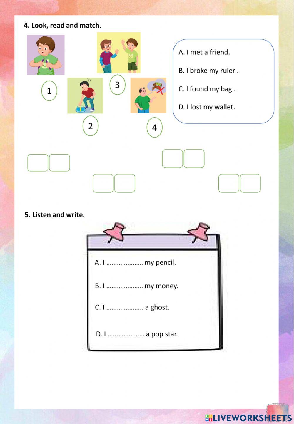 Smart Start G4 Theme 10 Lesson 2 online exercise for | Live Worksheets