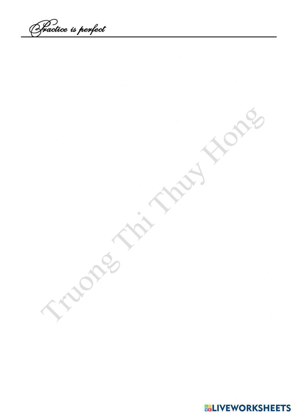 Bai tap word form 6 worksheet | Live Worksheets