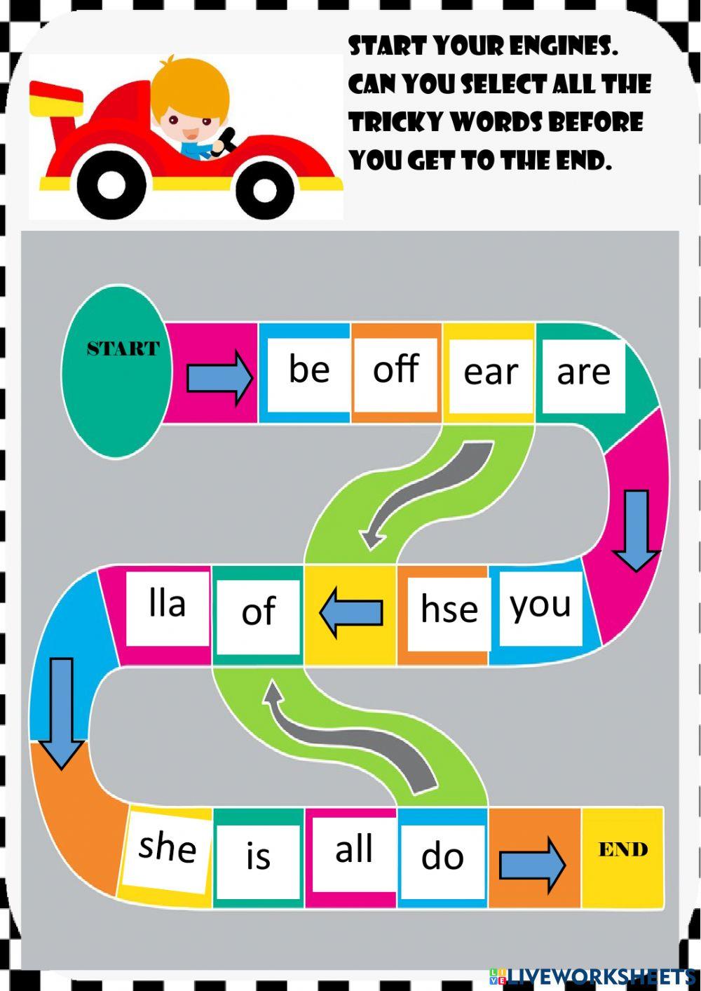 Tricky Words exercise for Infant Year One | Live Worksheets