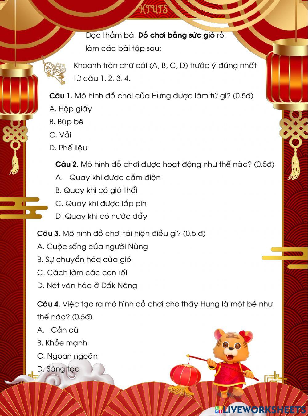 Rồng con 4C1 online exercise for | Live Worksheets