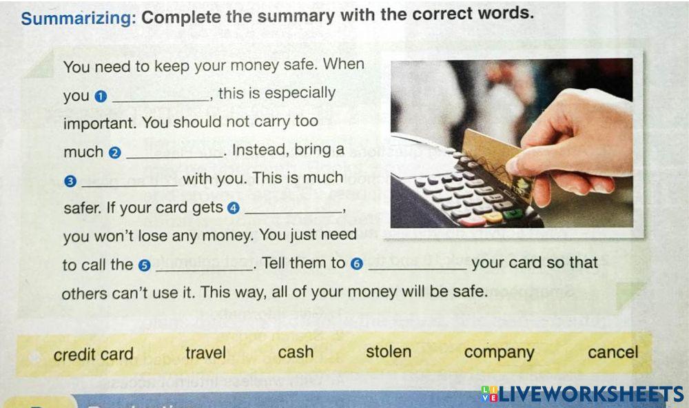 Money online exercise for Grade 8 | Live Worksheets